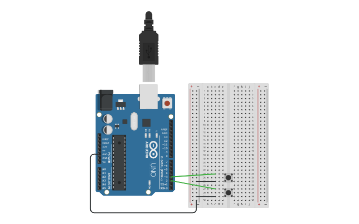 Circuit design Counting to 10 via Polling - Tinkercad
