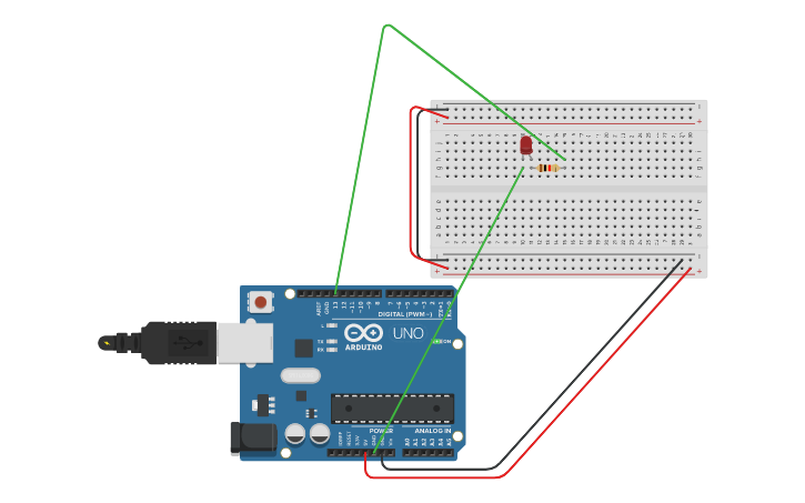 Circuit design Toggle led - Tinkercad