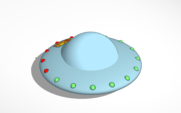 3D design cartoonish UFO | Tinkercad