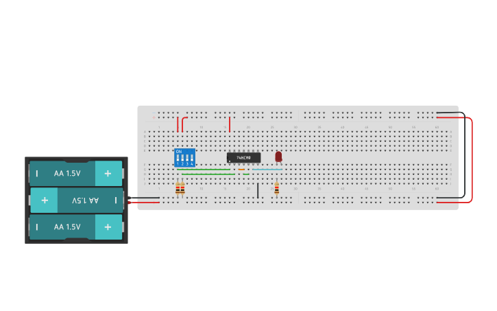 Circuit design AND con NAND | Tinkercad