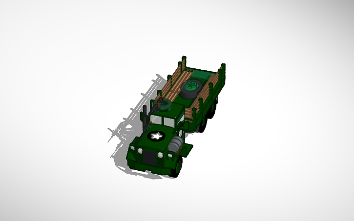 3D design Built military truck - Tinkercad