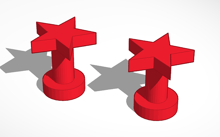 3D design Star Shape cufflinks - Tinkercad