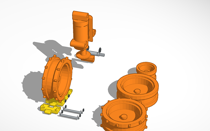 3D design Tank Tread system - Tinkercad