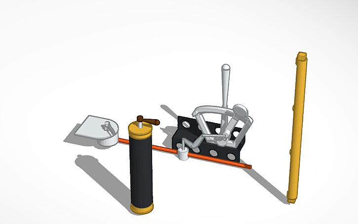 3D design Sopwith F.1 Camel Throttle & Fuel Systems - Tinkercad