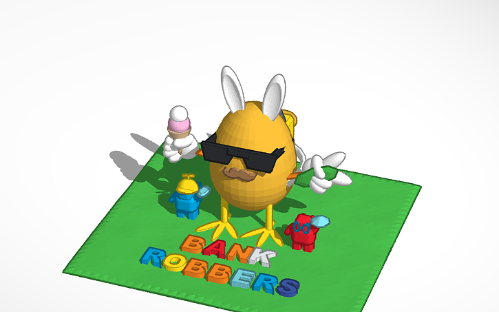 3D design robber chicken - Tinkercad