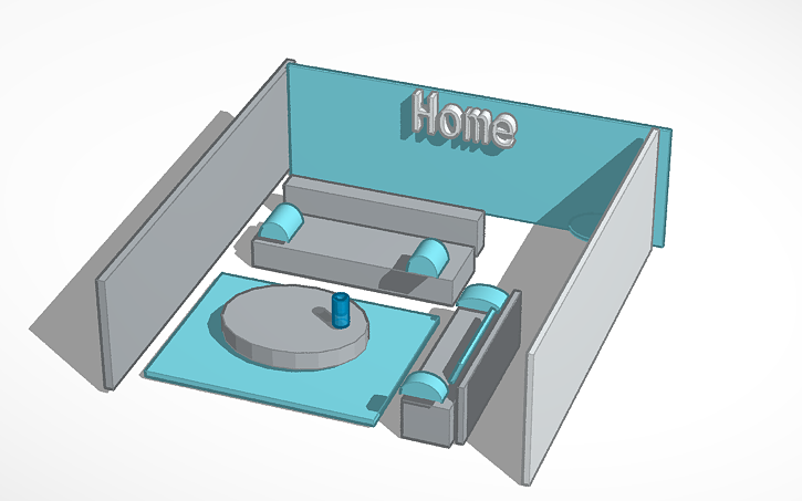 3D design Living room - Tinkercad