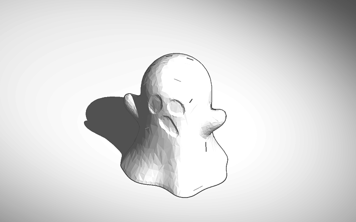 3D design Snapchat Ghost - Tinkercad