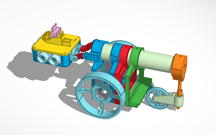 3D design 3 Wheeled Robot | Tinkercad