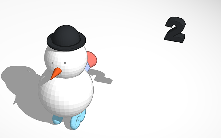 3D design my mechanic snowman | Tinkercad