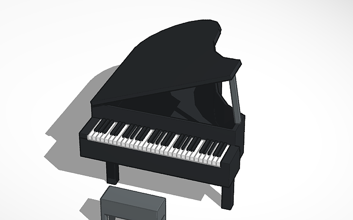 3D design Piano model - Tinkercad