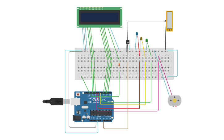 Circuit design room temperature IoT project - Tinkercad