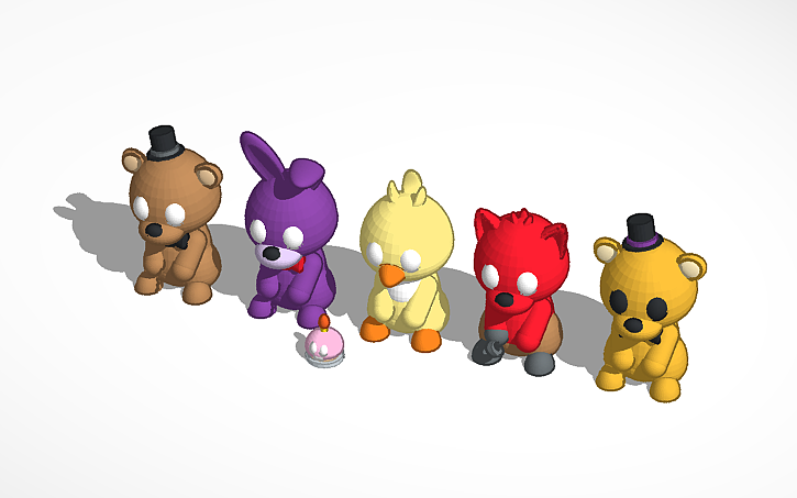 3D design FNAF 1 - Tinkercad