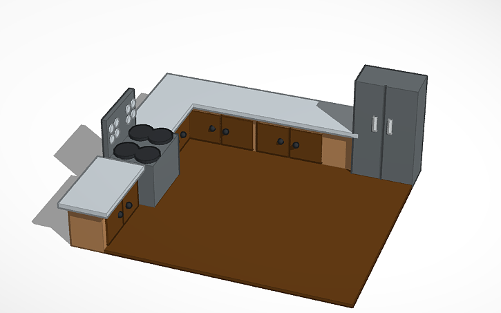 3D design kitchen - Tinkercad