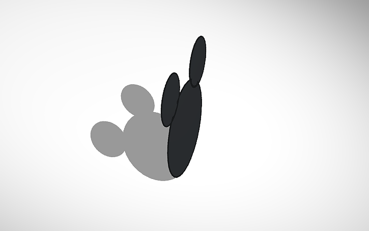 3D design mickey mouse logo | Tinkercad