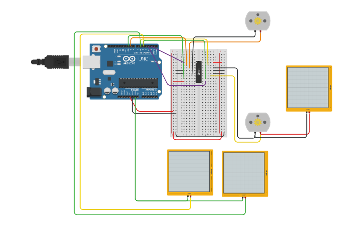 Circuit design Mini Dual Channel Motor Controller - Tinkercad