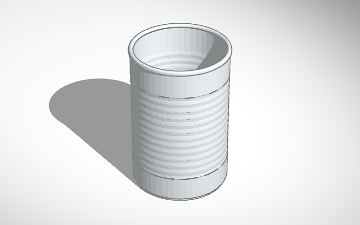 3D design metal can | Tinkercad