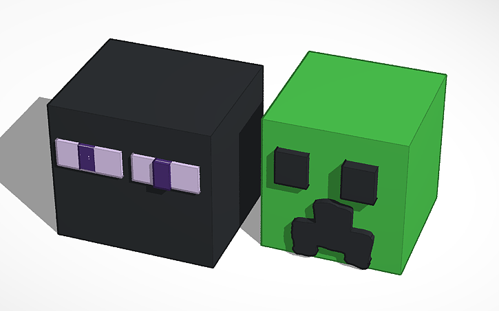 3D design Minecraft heads - Tinkercad