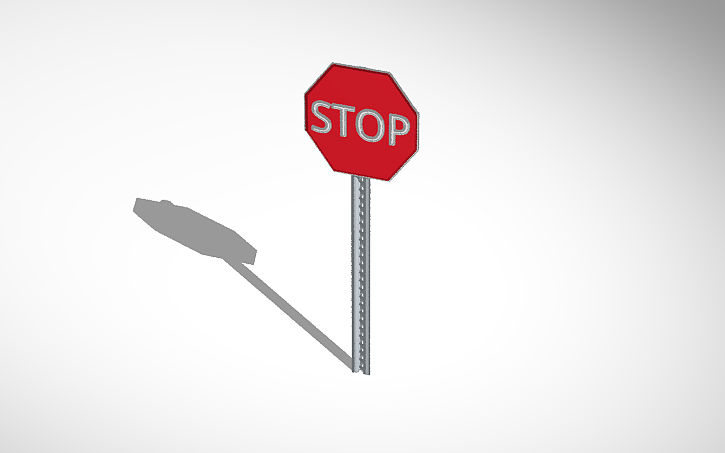 3D design Stop Sign | Tinkercad