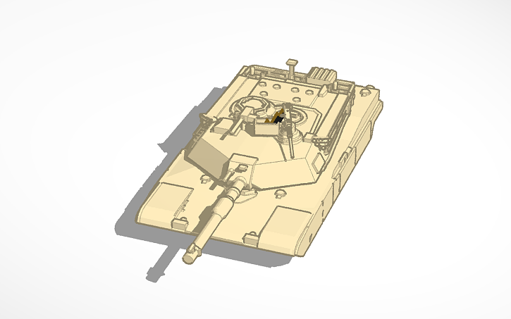 3D design Abrams tank - Tinkercad