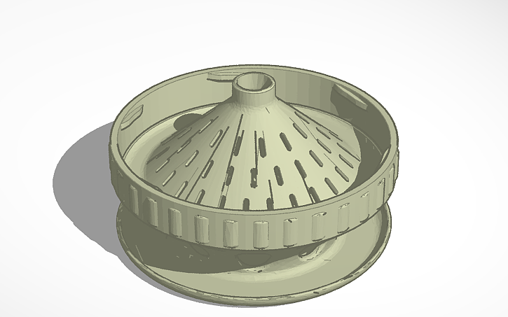 3D design Wasp Trap on canning bottle - lapač na osy - Tinkercad