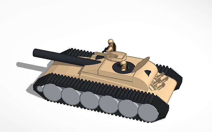 3D design military tank - Tinkercad