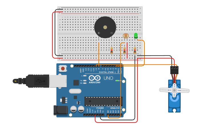 Circuit design Arduino+Laser+Fotocelda - Tinkercad