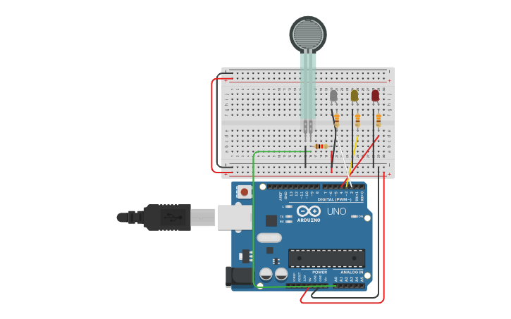Circuit Design Force Sensor Tinkercad