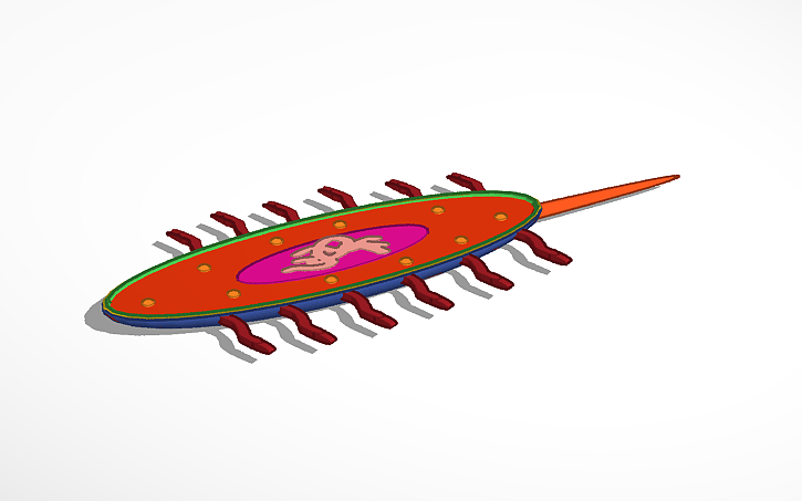 3D design Bacteria cell - Tinkercad