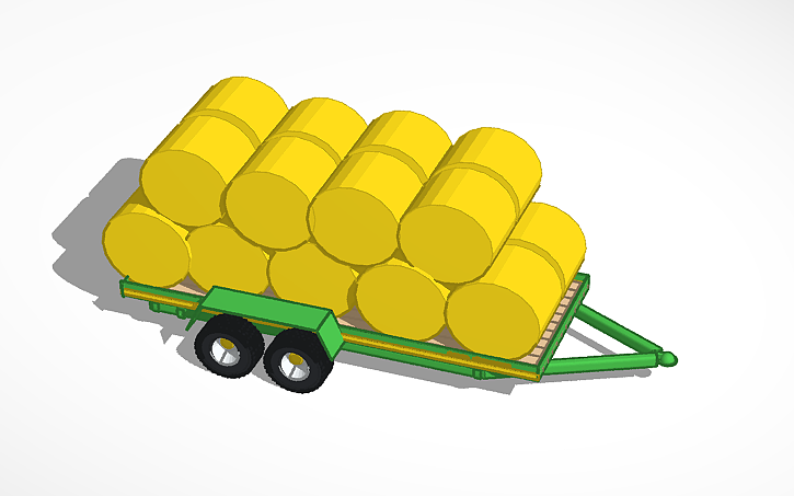 3D design jondeere bail trailer - Tinkercad