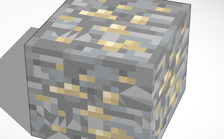 3D design Minecraft Iron Ore - Tinkercad