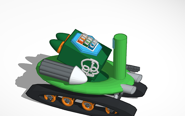 3D design moderný tank | Tinkercad