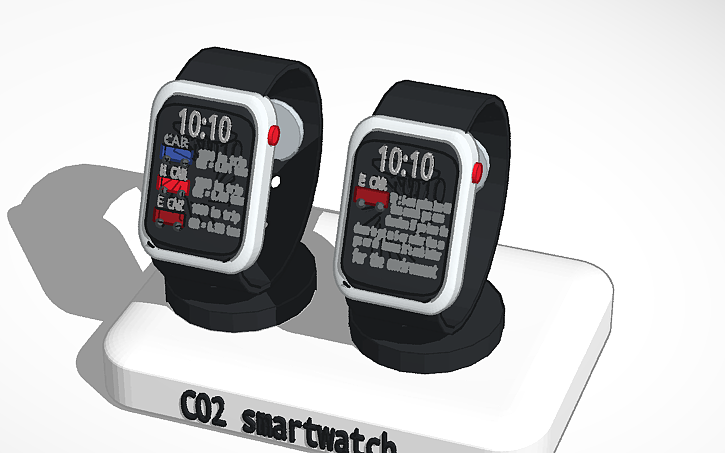 3D design CO2 SMARTWATCH TRACKER - Tinkercad