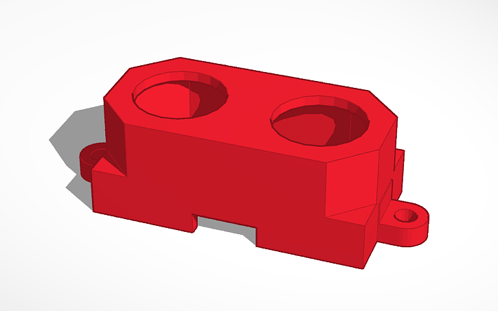 3D design HC-SR04 Mount - Tinkercad