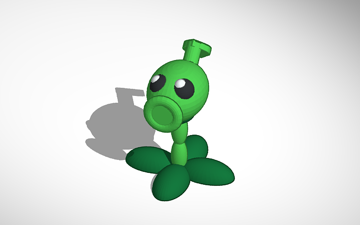3D design PvZ Pea Shooter - Tinkercad