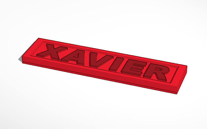 3D design Name Tag - Tinkercad