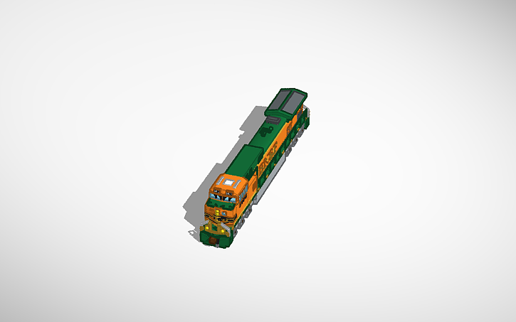 3D design BNSF Dash 9-44CW Heritage II - Tinkercad