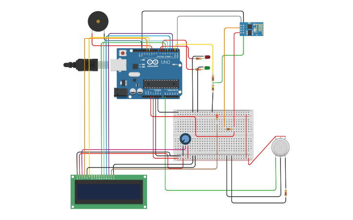 Circuit Design Smoke Detection Circuit Tinkercad