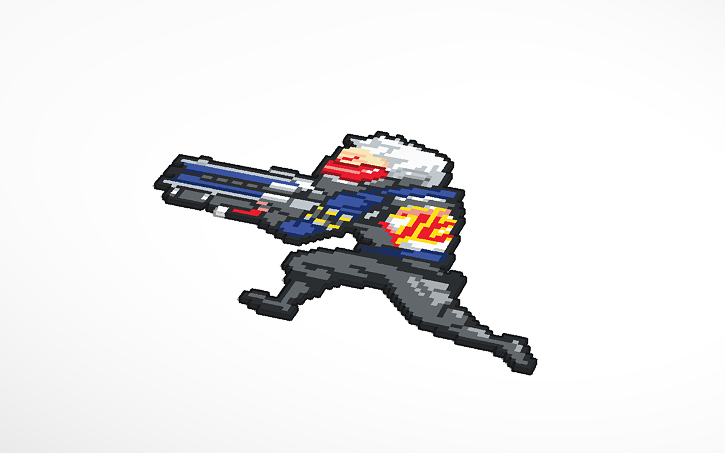 3D design Pixel Soldier 76 - Tinkercad