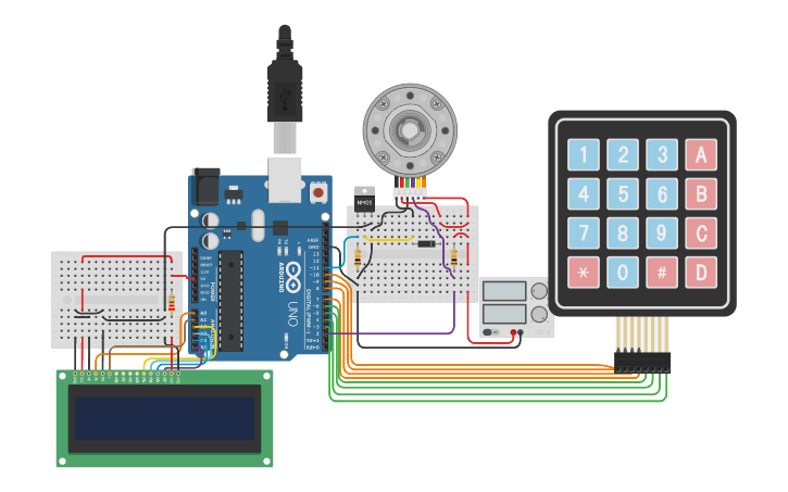Circuit design Misura velocità motore con encoder - Tinkercad