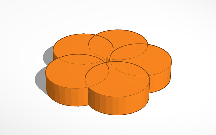 3D design Lesson: Flower #button result | Tinkercad