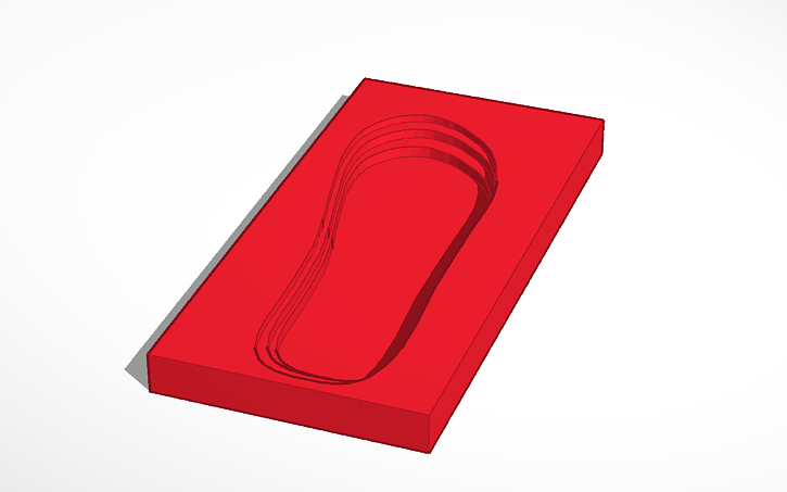 3D design Insole Mold - Tinkercad