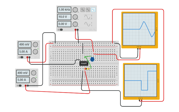 Circuit design Differentiator EXPT-8 | Tinkercad