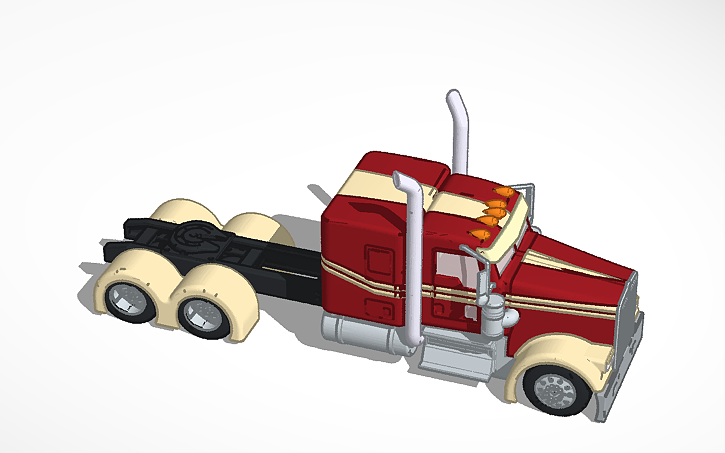 3D design kenworth w900 show truck - Tinkercad