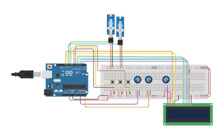 Circuit Design Copy Of Informe 7 Servomotores Tinkercad