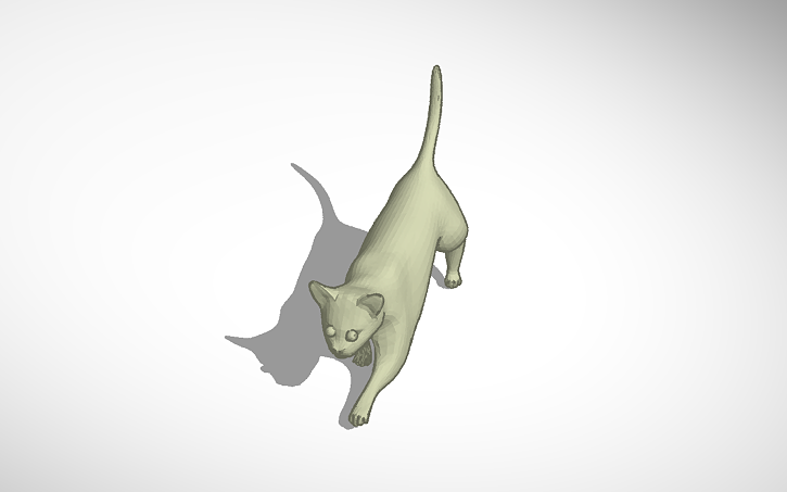 3D design cat model - Tinkercad