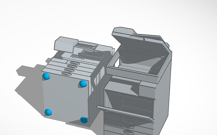 3D design copier machine ricoh .... | Tinkercad