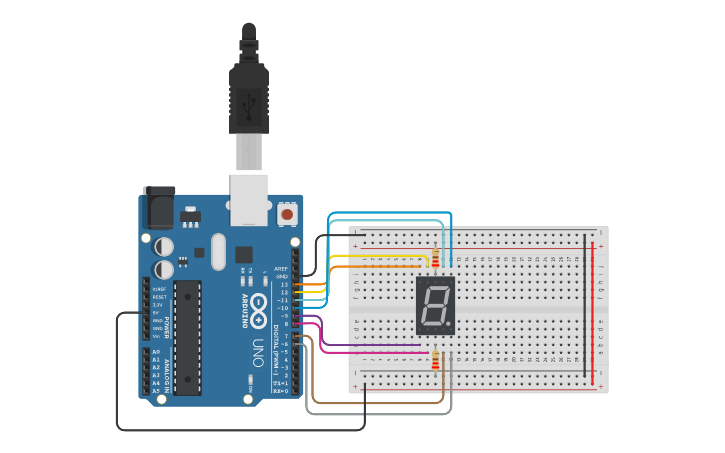 Circuit design 7 segment display_Marian - Tinkercad Circuit design 7 segment display_Marian - Tinkercad