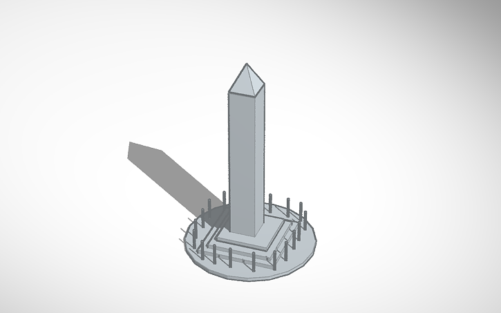 3D design Washington monument - Tinkercad