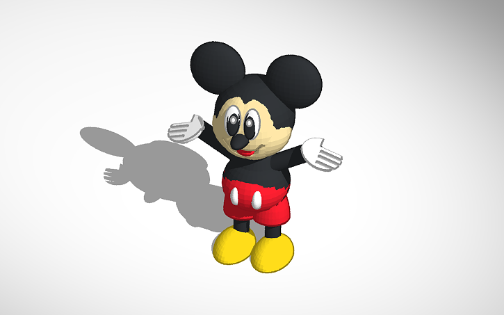 3D design Mickey mouse - Tinkercad