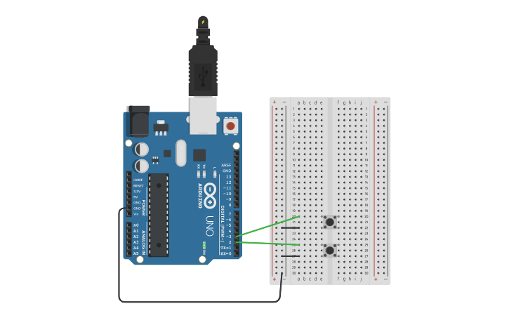 Circuit design Counting to 10 with ARDUINO LIBRARY | Tinkercad